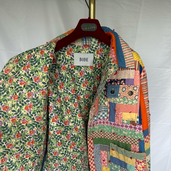 Bode | Jackets & Coats | Bode 93 Log Cabin Patchwork Cotton Jacket ...